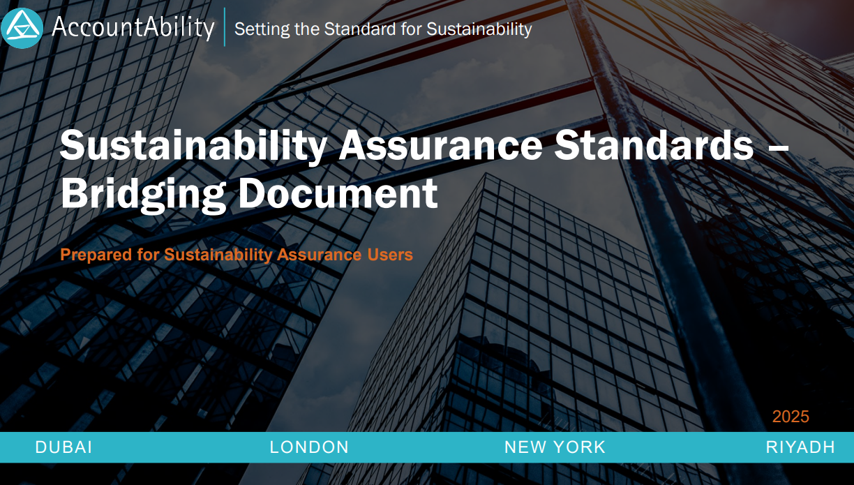 AccountAbility releases document clarifying sustainability assurance ...