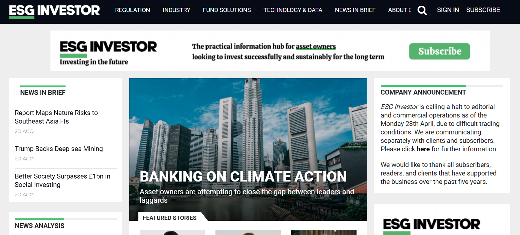 British ESG magazine shuts down amid Trump-led backlash — ESG Post